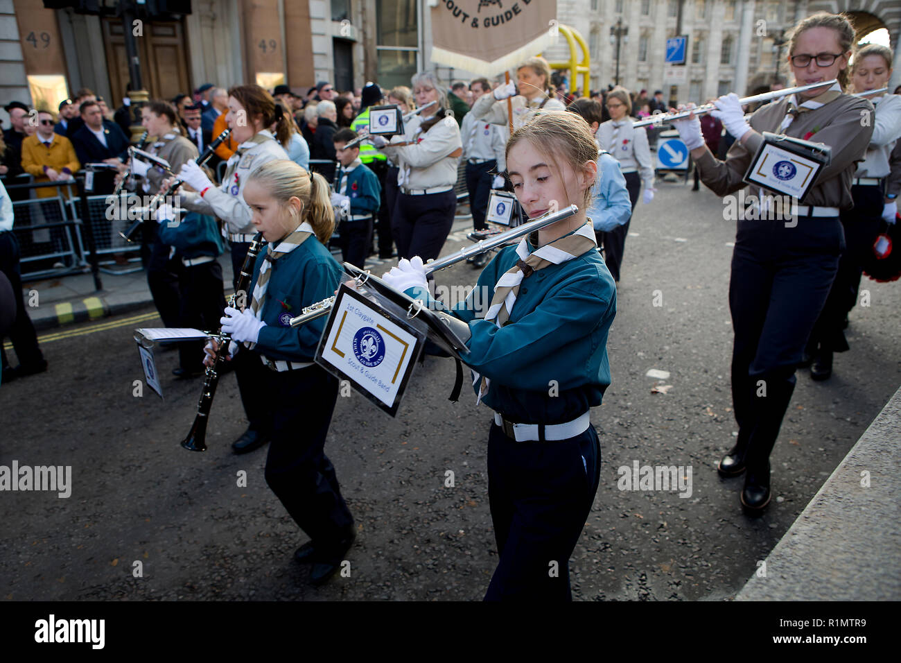 London, England, UK - 11th Nov 2018. The 1st Claygate Scout & Guide ...
