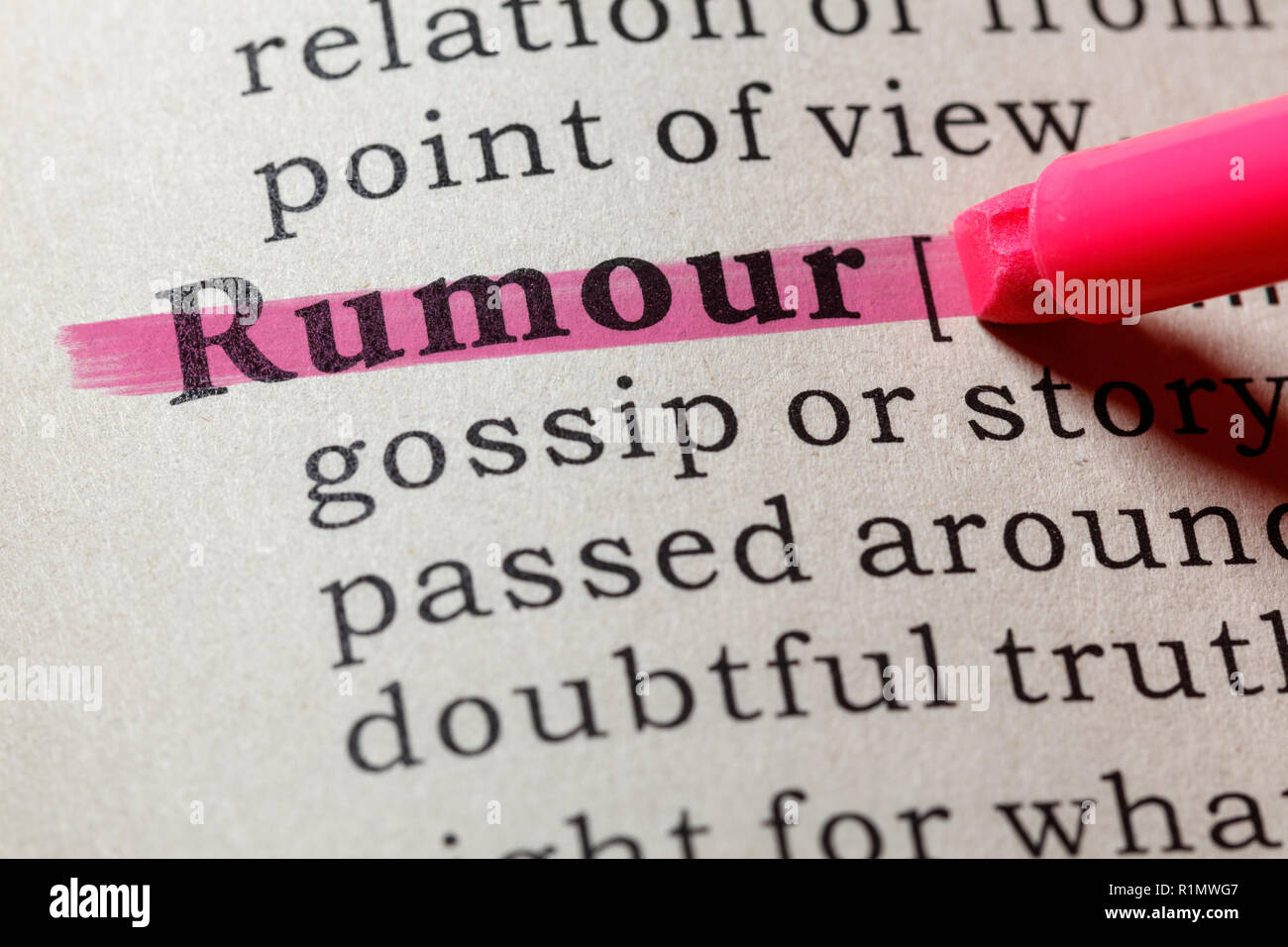 Fake Dictionary, Dictionary definition of the word rumour . including ...