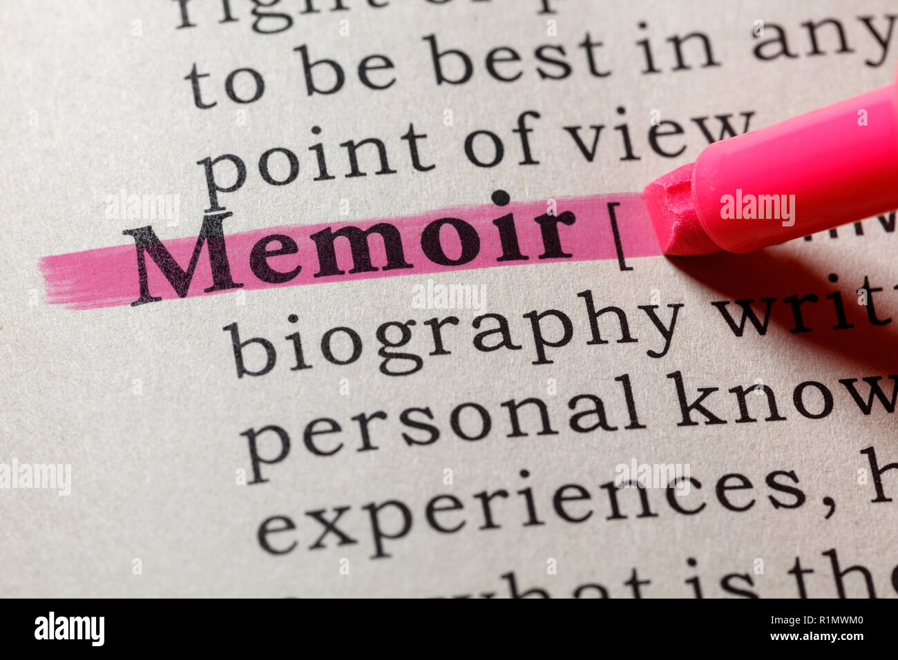 Memoir hi-res stock photography and images - Alamy