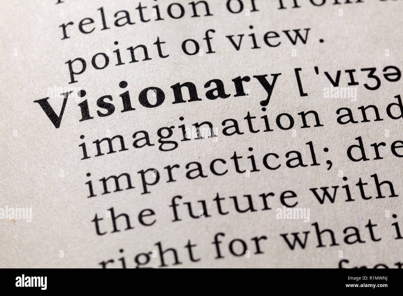 Fake Dictionary, Dictionary definition of the word visionary ...