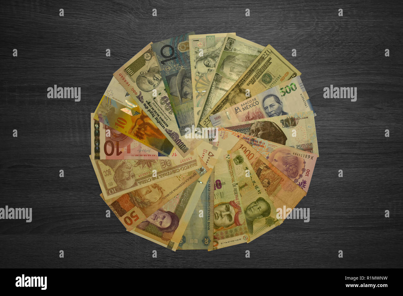 Currency notes from the world Stock Photo - Alamy