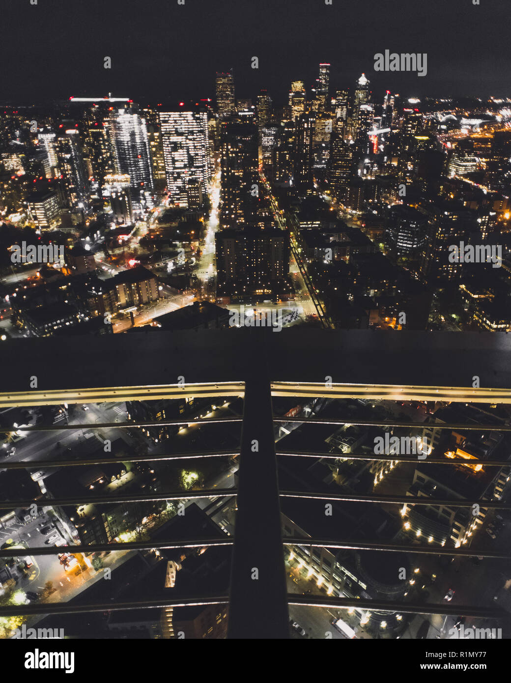 Inside the Space Needle in Seattle Stock Photo - Alamy