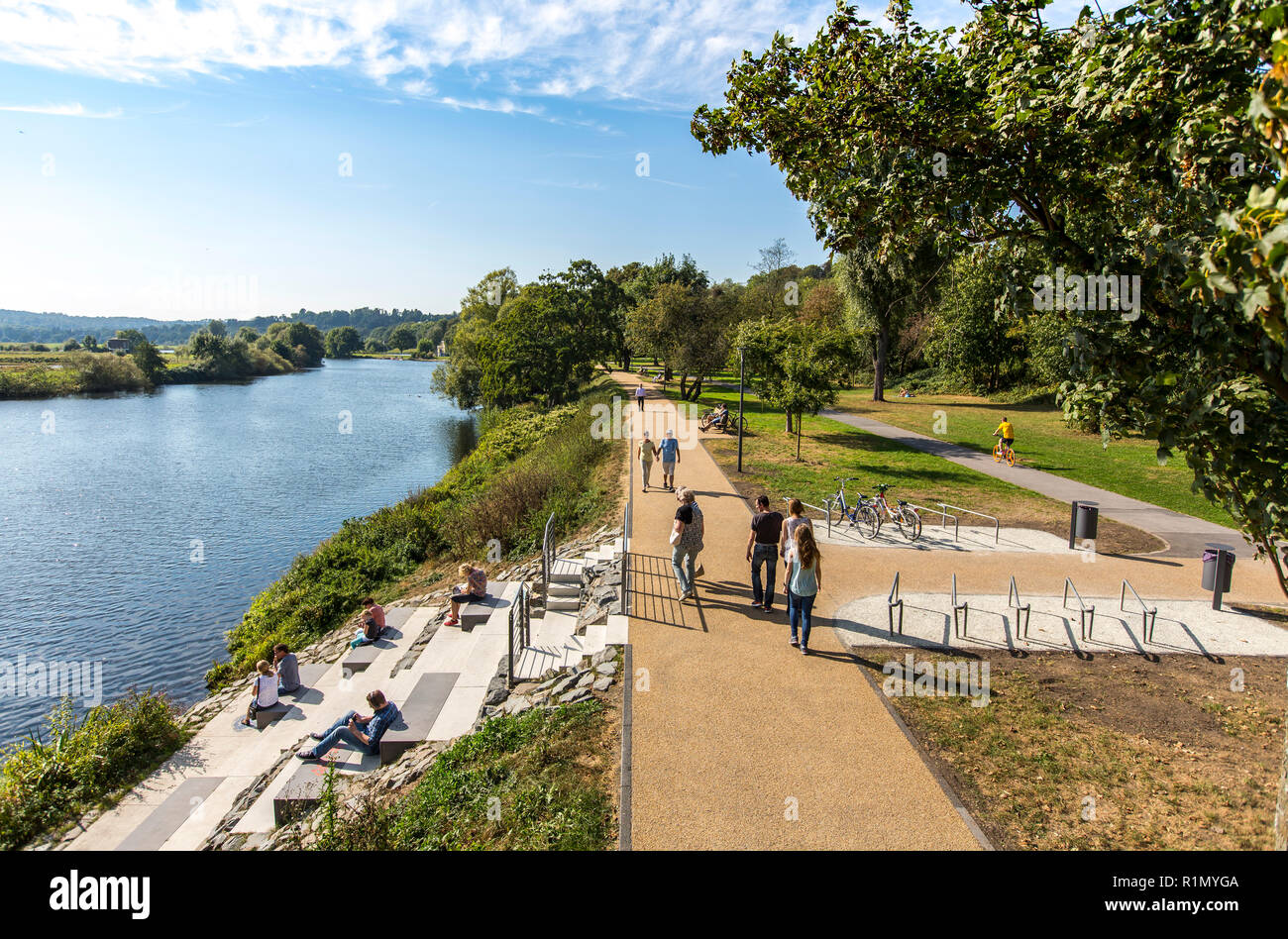 Ruhrtalradweg, Ruhr Valley Cycle Route, Ruhr, cycle and pedestrian path ...