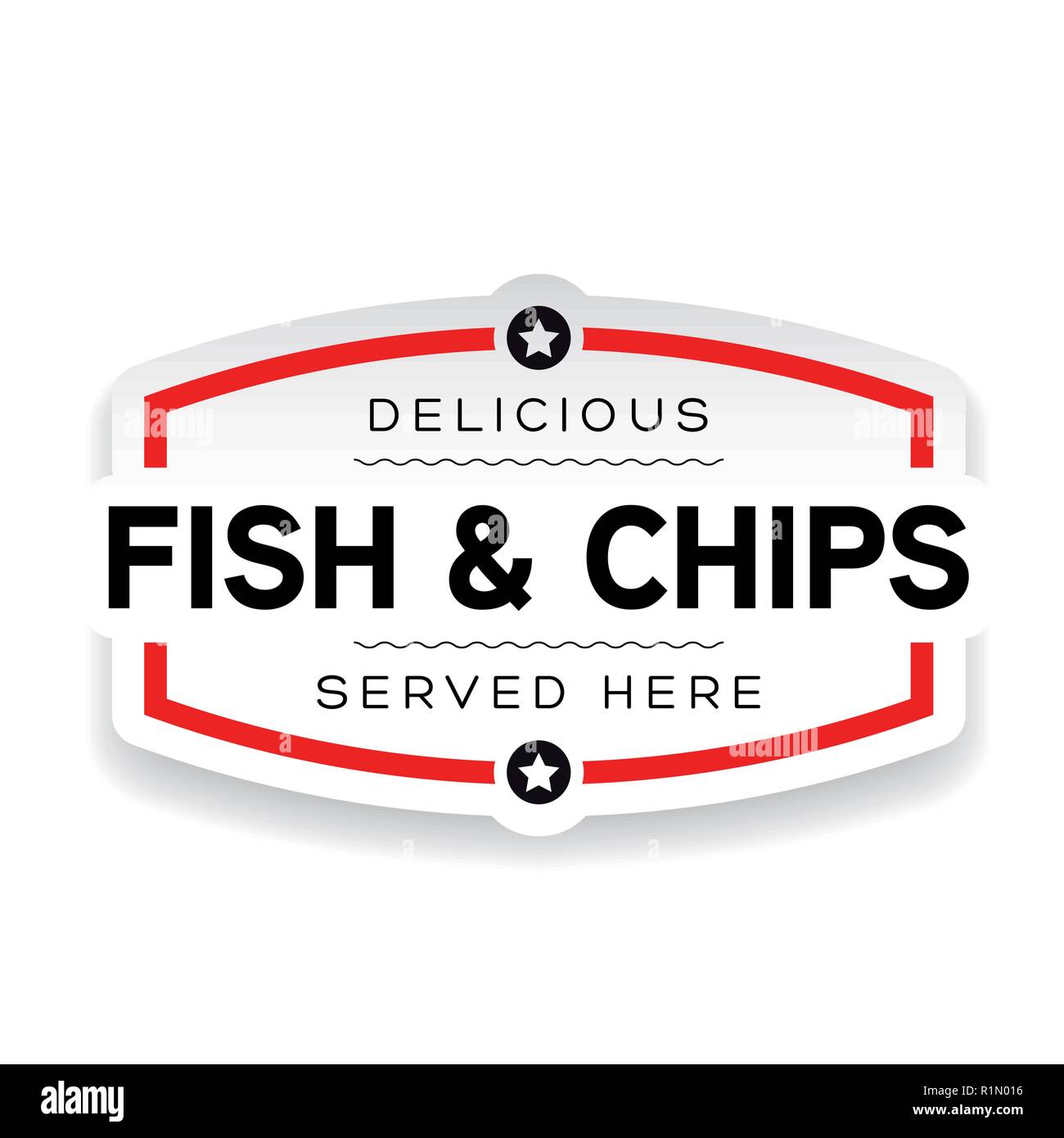 Fish chips retro Stock Vector Images - Alamy