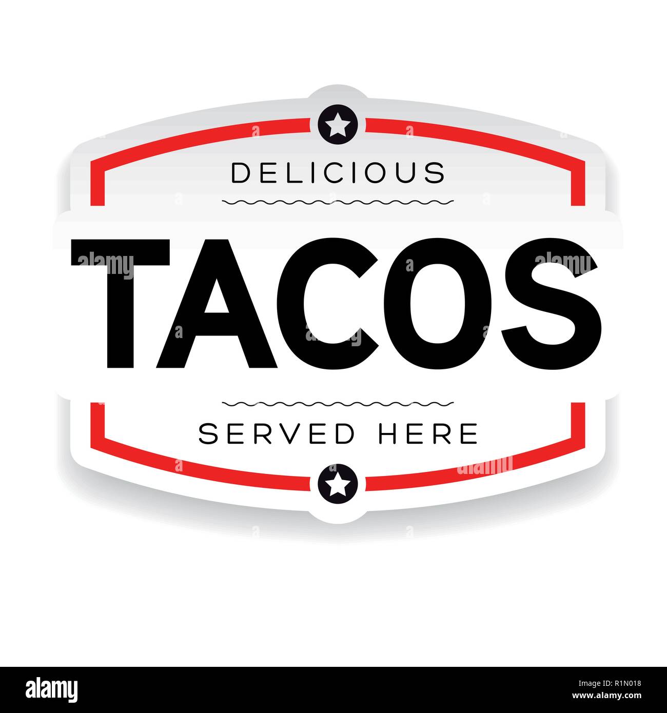 Tacos vintage label sign Stock Vector Image & Art - Alamy