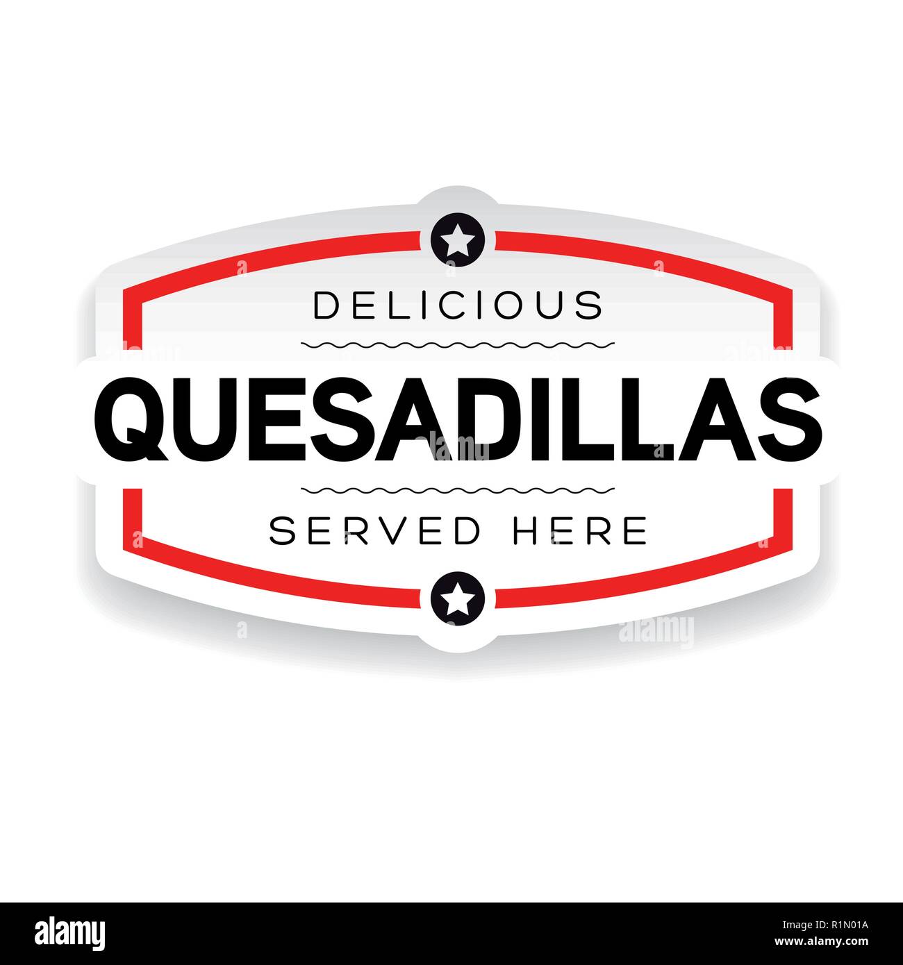 Quesadillas label sign vintage Stock Vector Image & Art - Alamy
