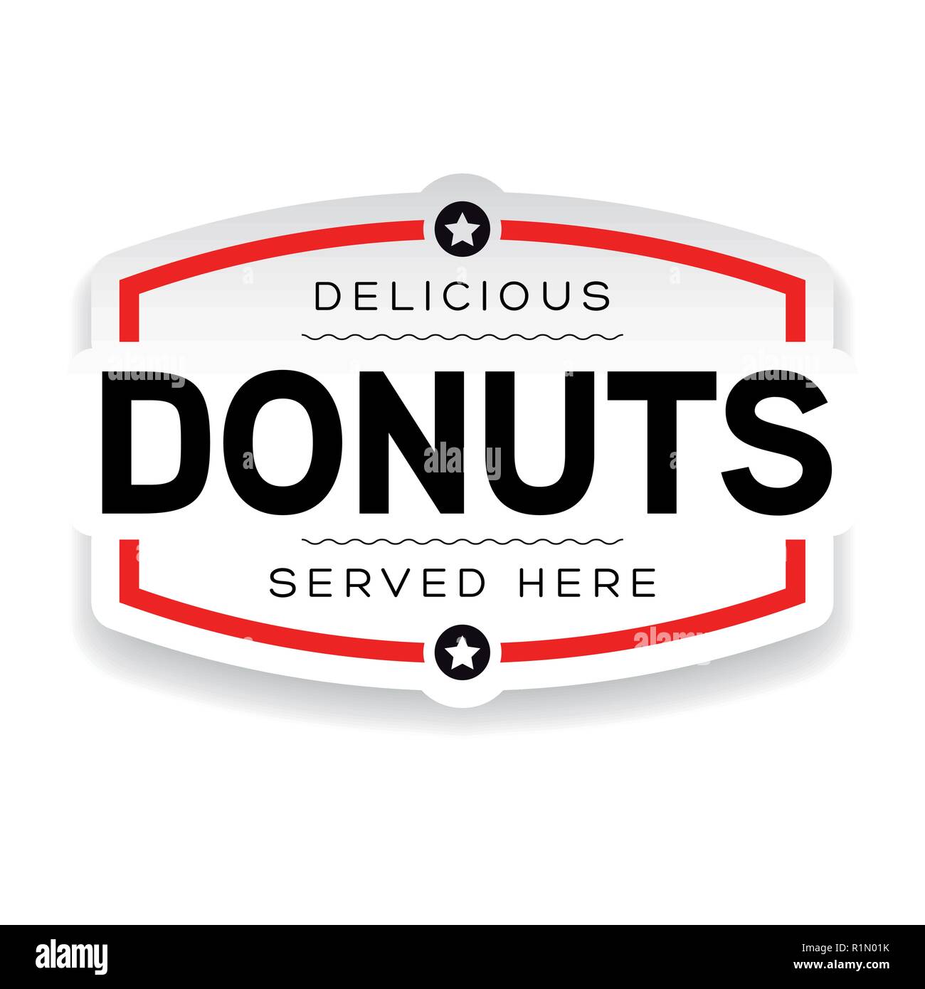 Donuts label sign vintage Stock Vector Image & Art - Alamy