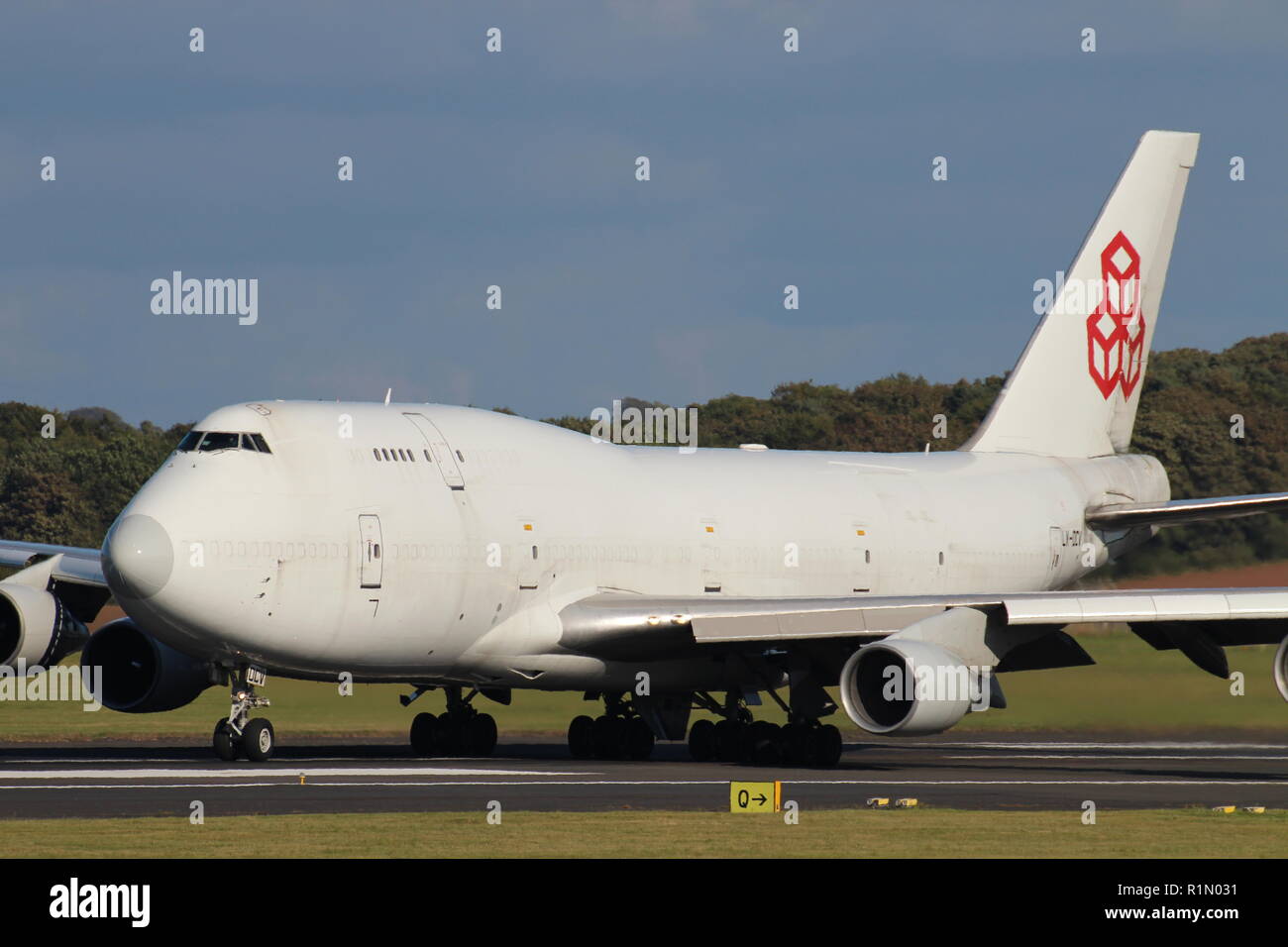 LX-DCV, a Boeing 747-4B5 operated by Luxembourg-based freight operators ...