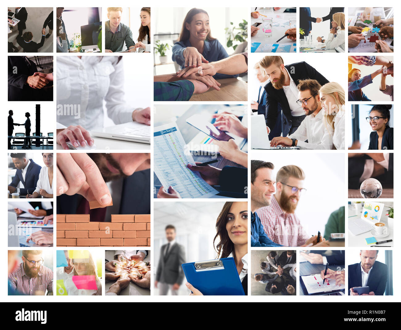 Collage business team work hi-res stock photography and images - Alamy