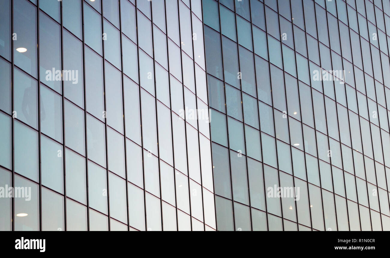 Modern Mirrored Glass Building Facade. Contemporary Architecture Stock ...