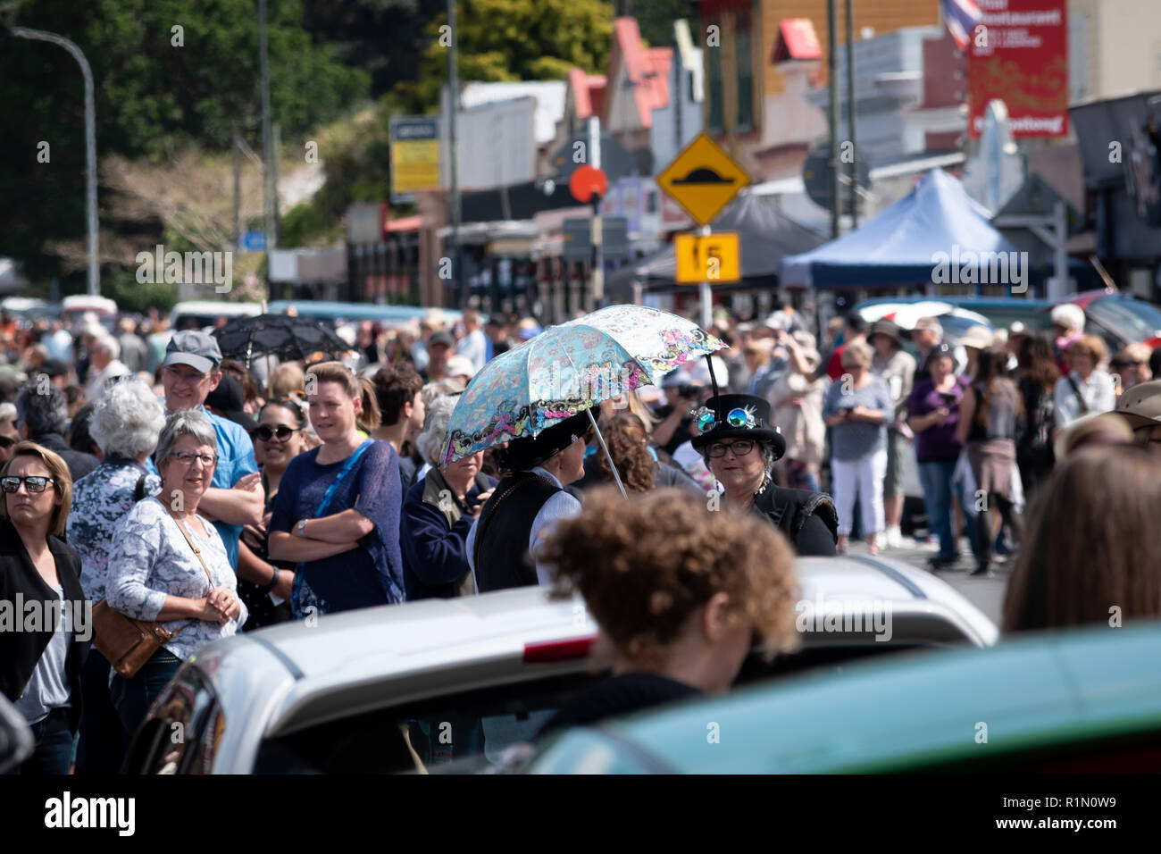 Steam Punk parade on November 10, 2018 on the main street of Thames ...
