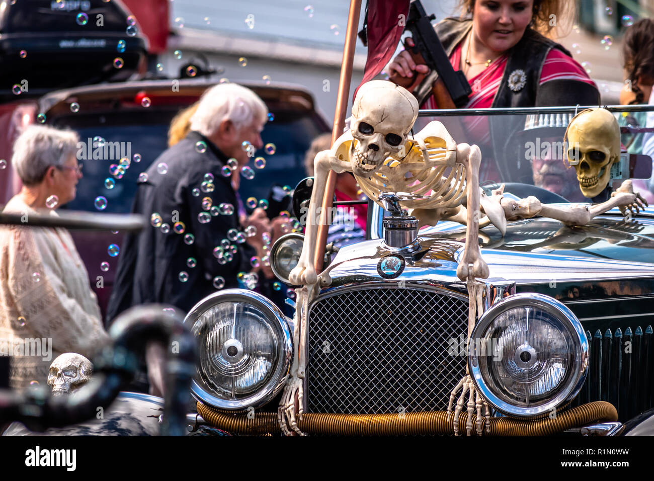 Steam Punk parade on November 10, 2018 on the main street of Thames ...