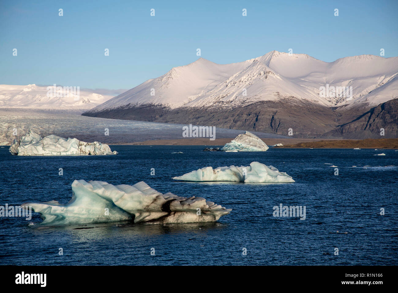 Floating ice at glacier bay in Iceland Stock Photo - Alamy