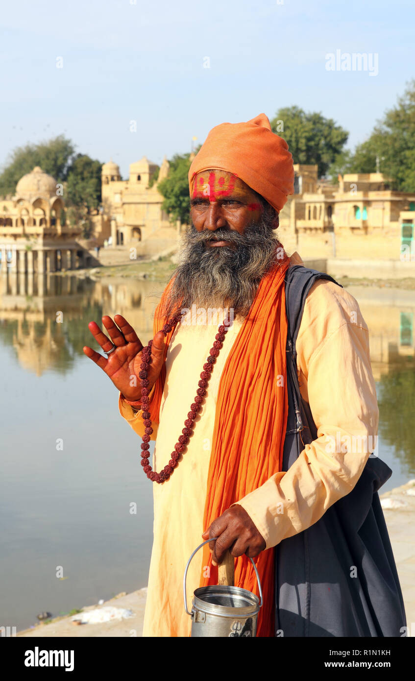 Holy Sadhu men with traditional painted face in India Stock Photo - Alamy