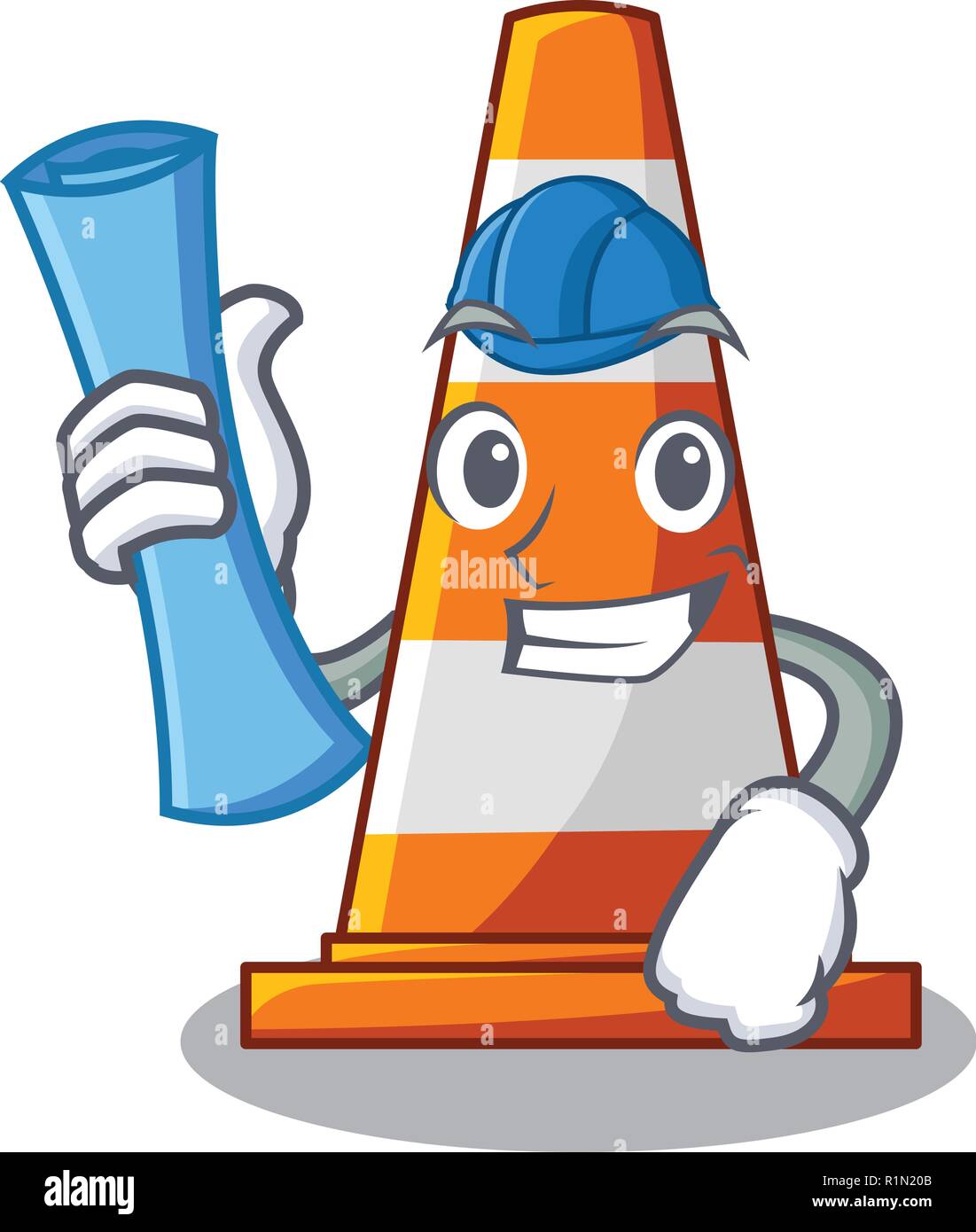 Cartoon character construction cone sign hi-res stock photography and ...