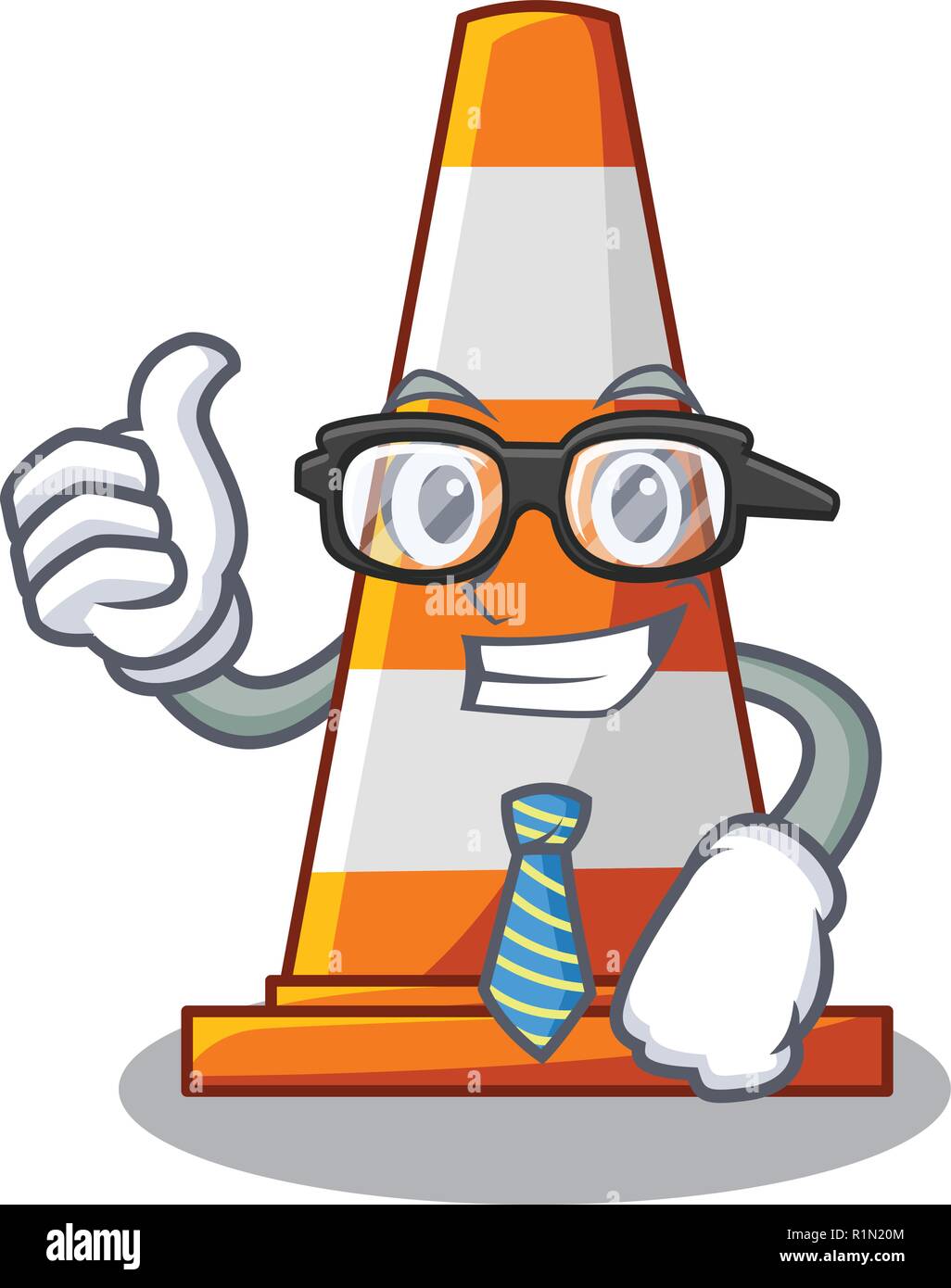 Businessman traffic cone on Made in cartoon Stock Vector Image & Art ...