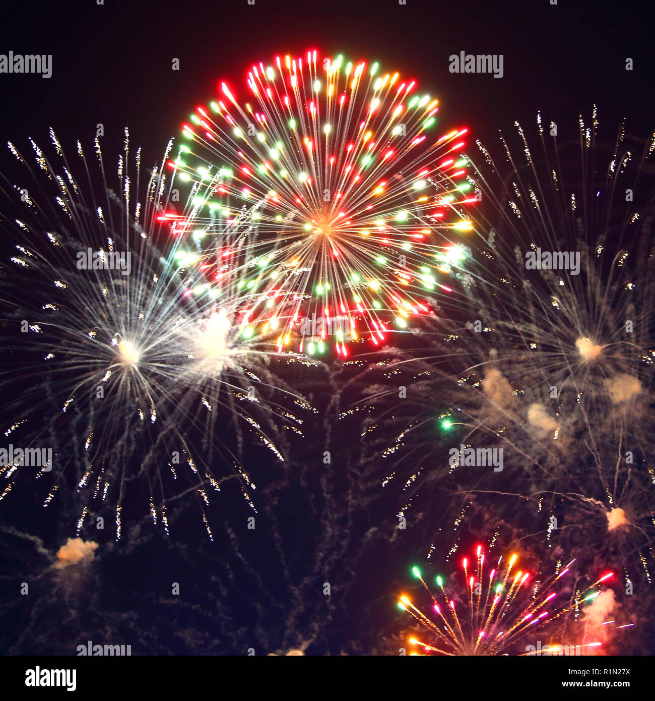 beautiful fireworks show Stock Photo - Alamy