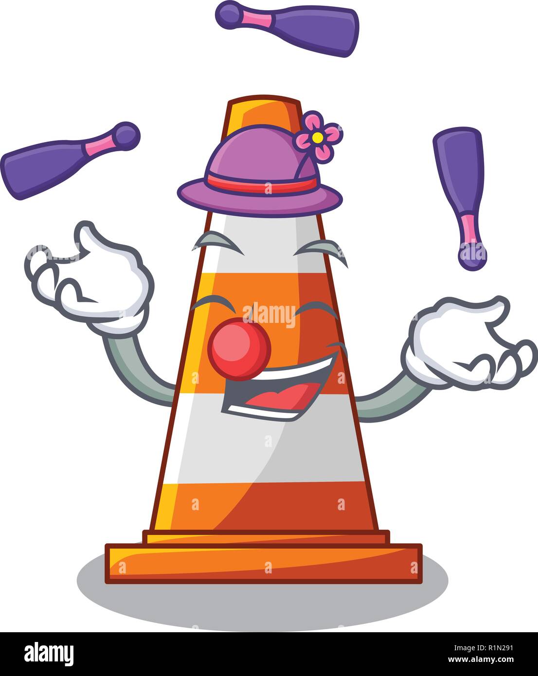 Juggling traffic cones Stock Vector Images - Alamy