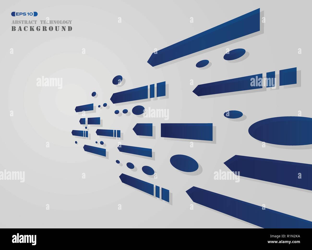 Abstract of gradient blue hi tech geometric pattern background ...