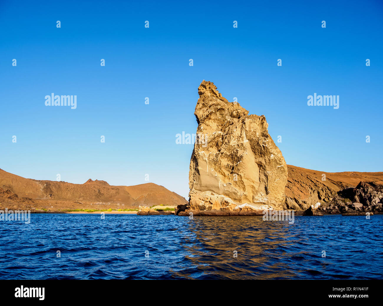 Pinnacle Rock on Bartolome Island, Galapagos, Ecuador Stock Photo - Alamy