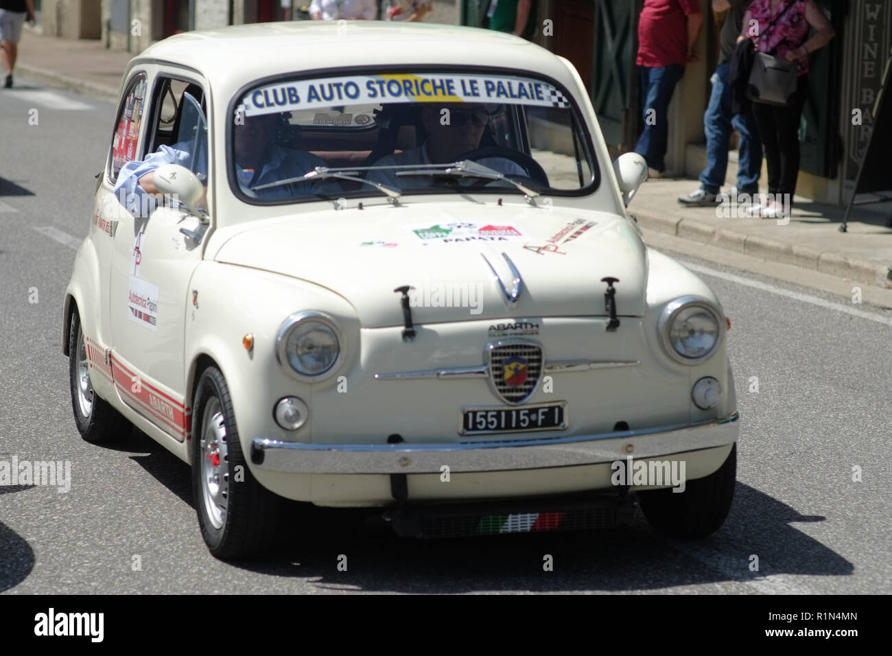 White outdoor model ready for a local race competition. Fiat 500 last ...