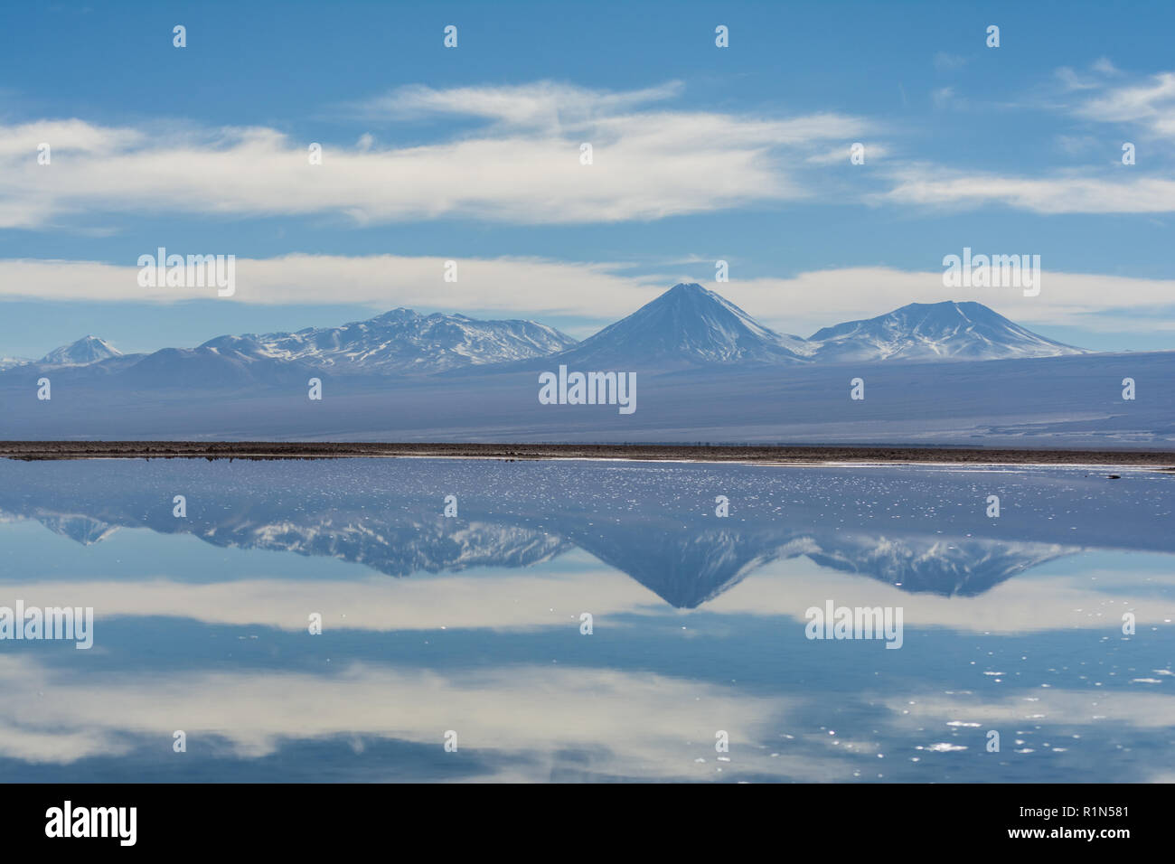Amazing view of a salt flat in Atacama desert, Chile Stock Photo - Alamy
