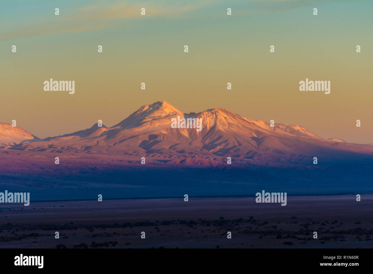 Amazing sunset on Atacama Desert, Chile Stock Photo - Alamy