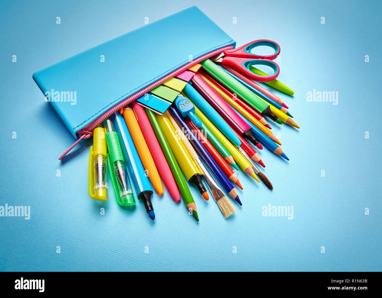 Blue paper pencil hi-res stock photography and images - Alamy