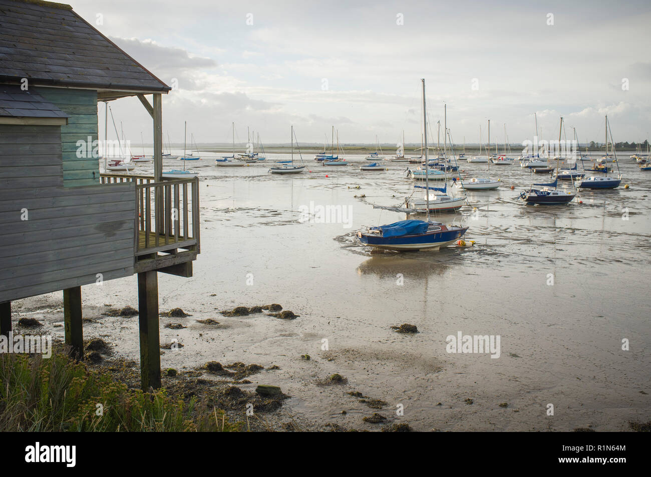 View to Osea Island and the estuary of the River Blackwater, Maldon ...