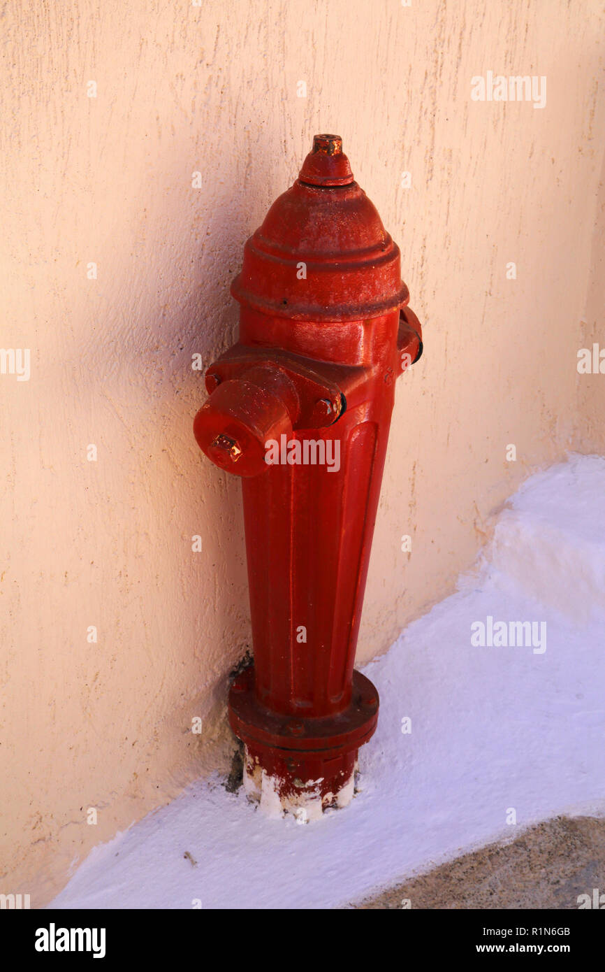Kea Island Greece Ioulidha Red Fire Hydrant Stock Photo - Alamy
