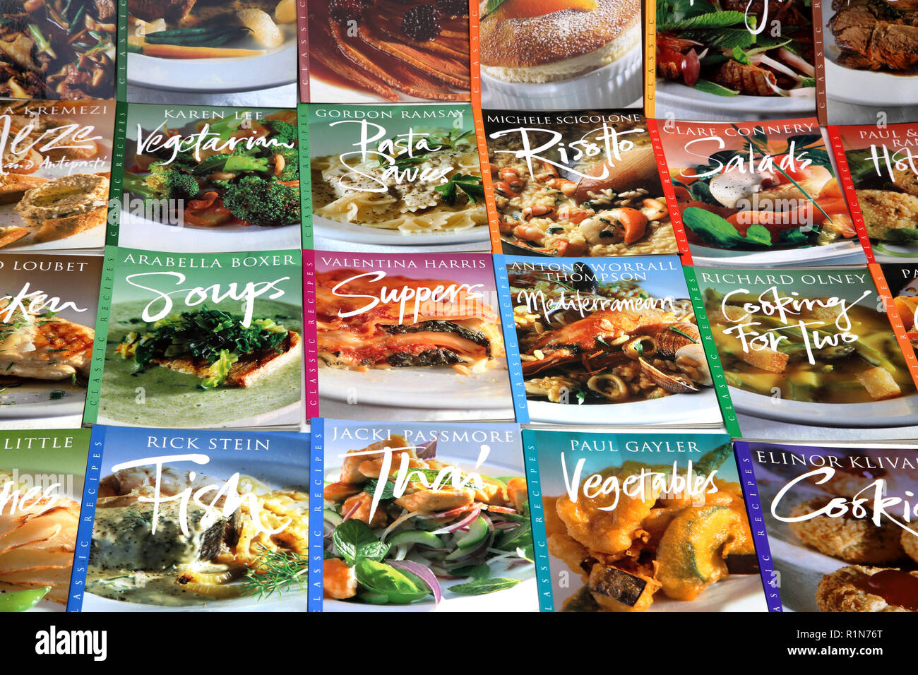 Classic Recipe Books Stock Photo - Alamy