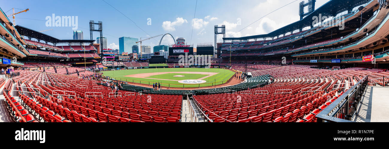 A panorama of the St. Louis Cardinal's Busch Stadium in St. Louis ...