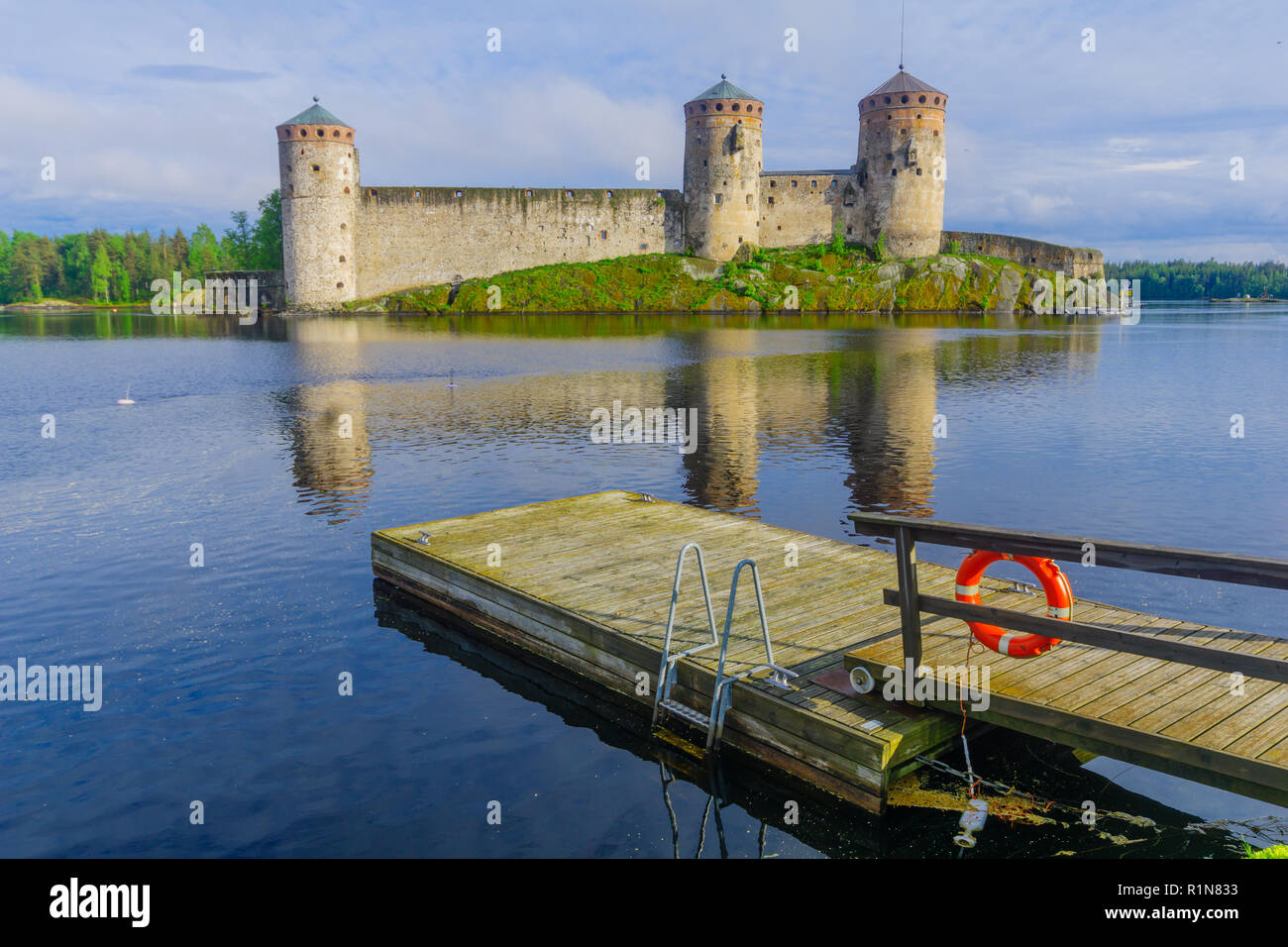 Olavinlinna castle water castle savonlinna hi-res stock photography and ...