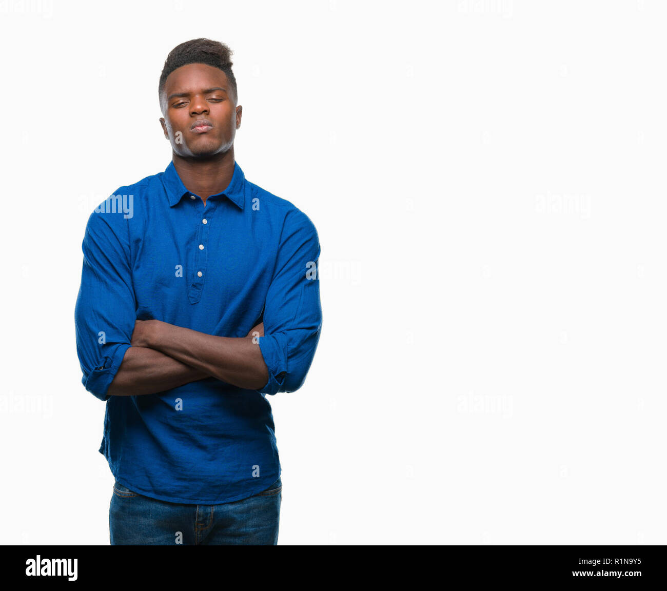 Upset skeptic young african american Cut Out Stock Images & Pictures ...