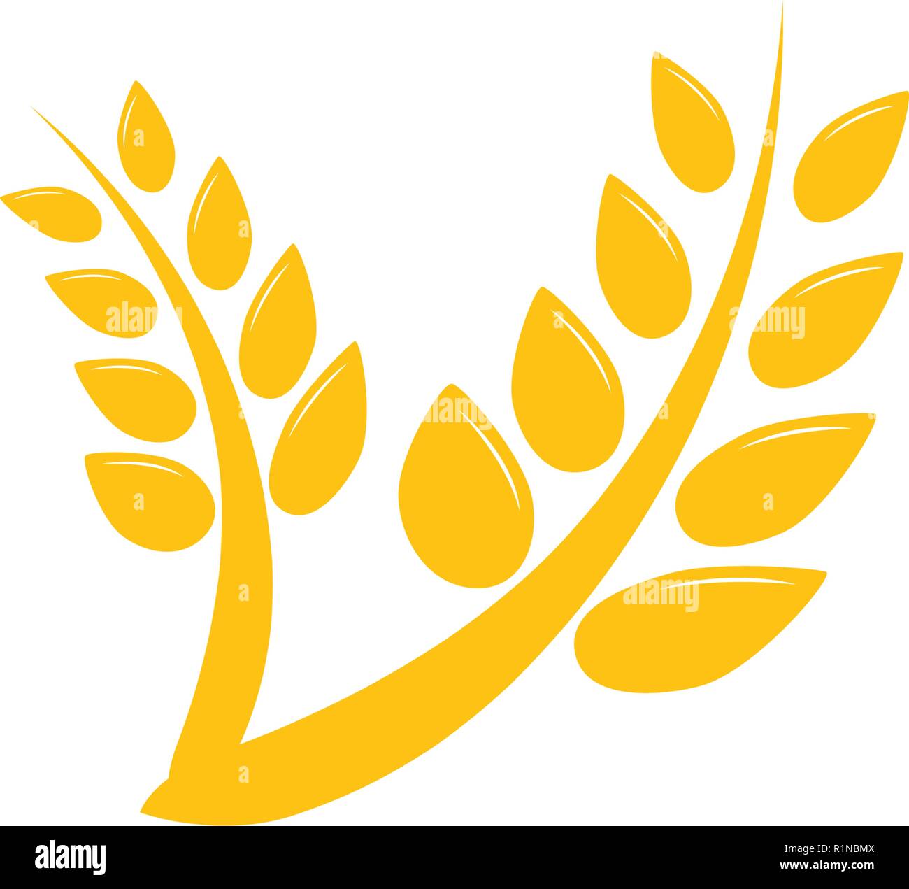 Wheat agriculture graphic design template vector Stock Vector Image ...
