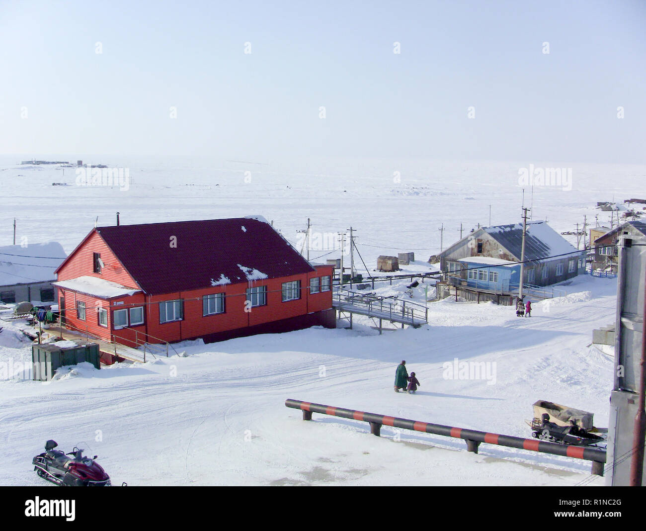 YAMAL, SYO-YAHA - January 15, 2015: Appearance of the settlement of Syo ...