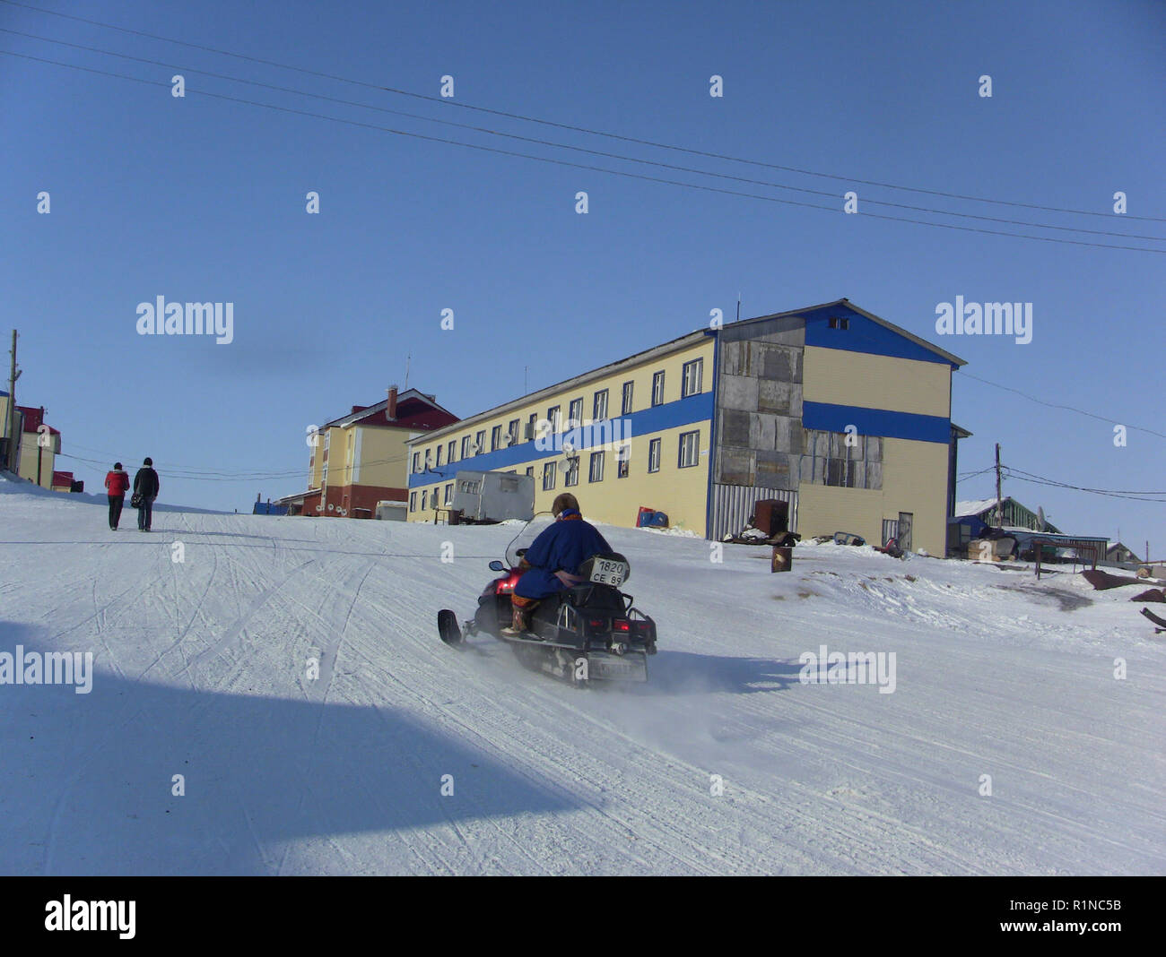 YAMAL, SYO-YAHA - January 15, 2015: Appearance of the settlement of Syo ...