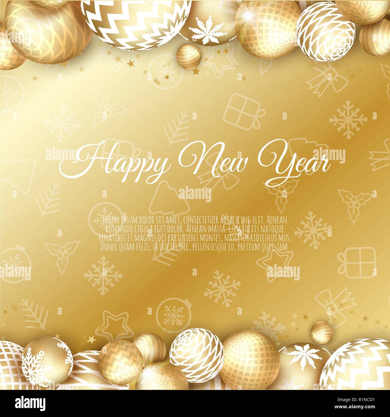 Christmas gold background . Glitter gold composition. Xmas card. Vector ...