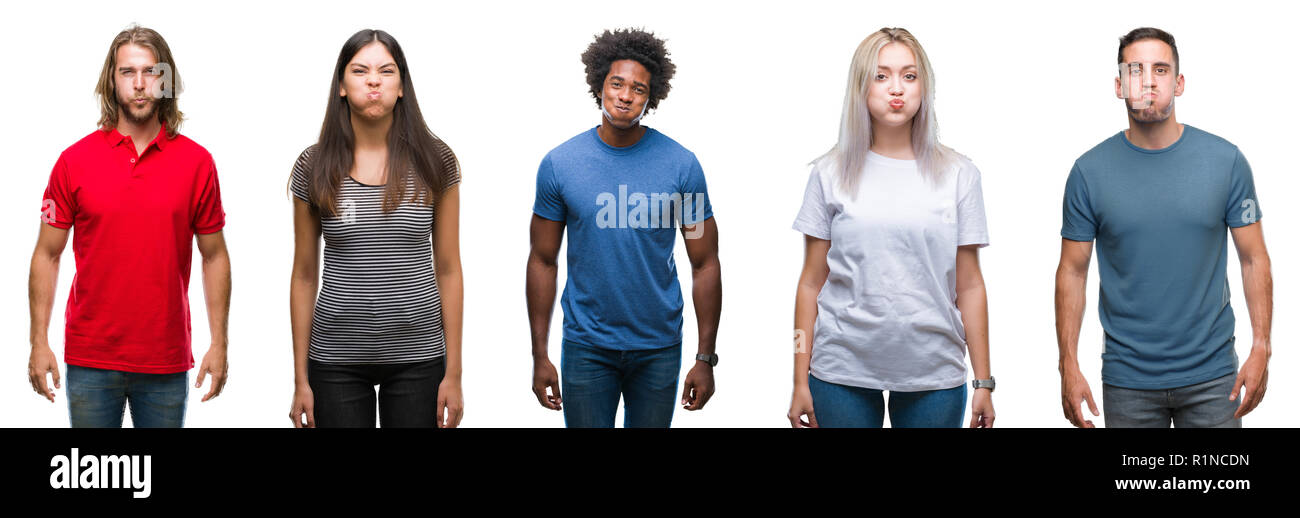 Composition of african american, hispanic and caucasian group of people ...