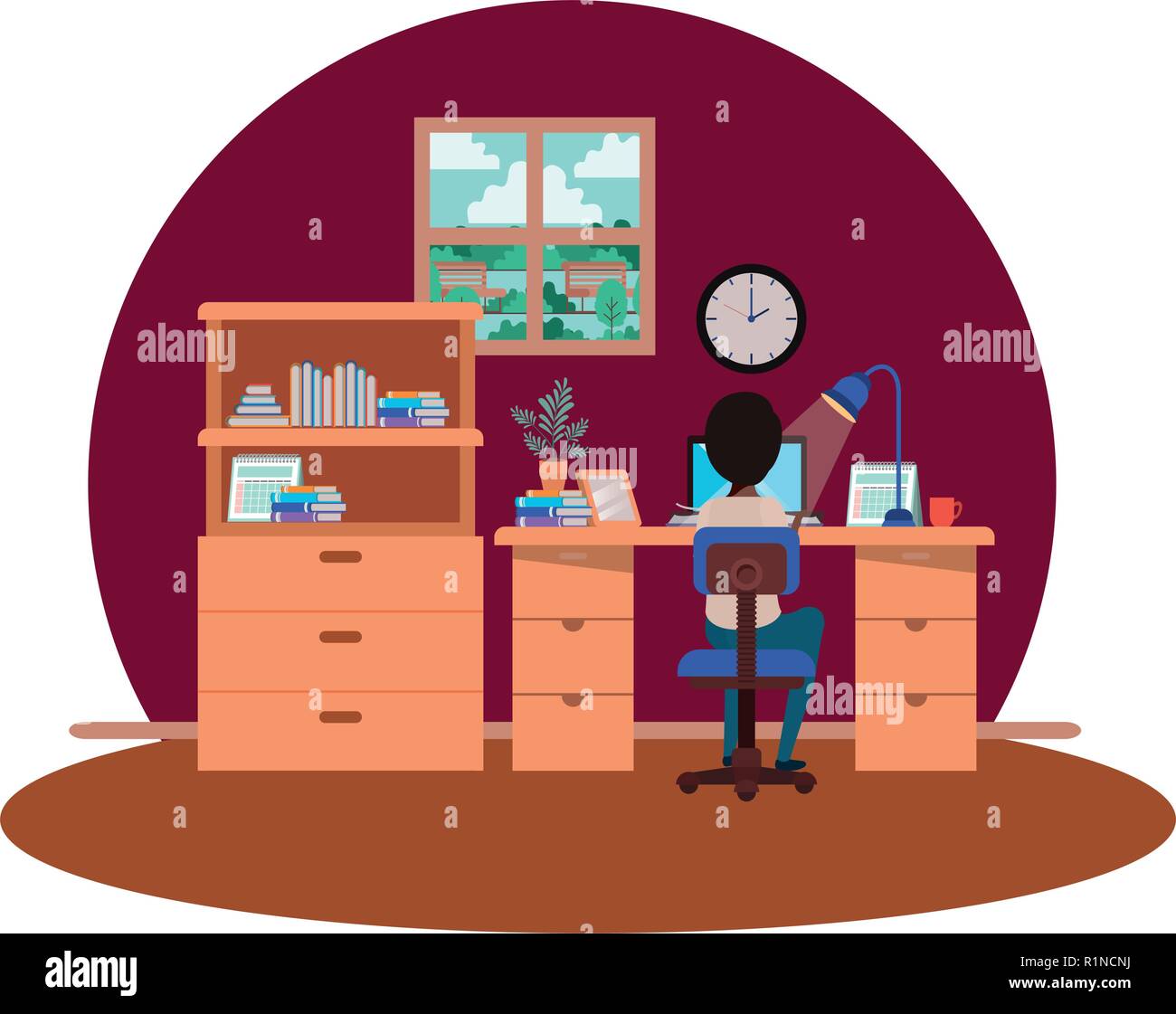 man working in the office avatar character Stock Vector Image & Art - Alamy