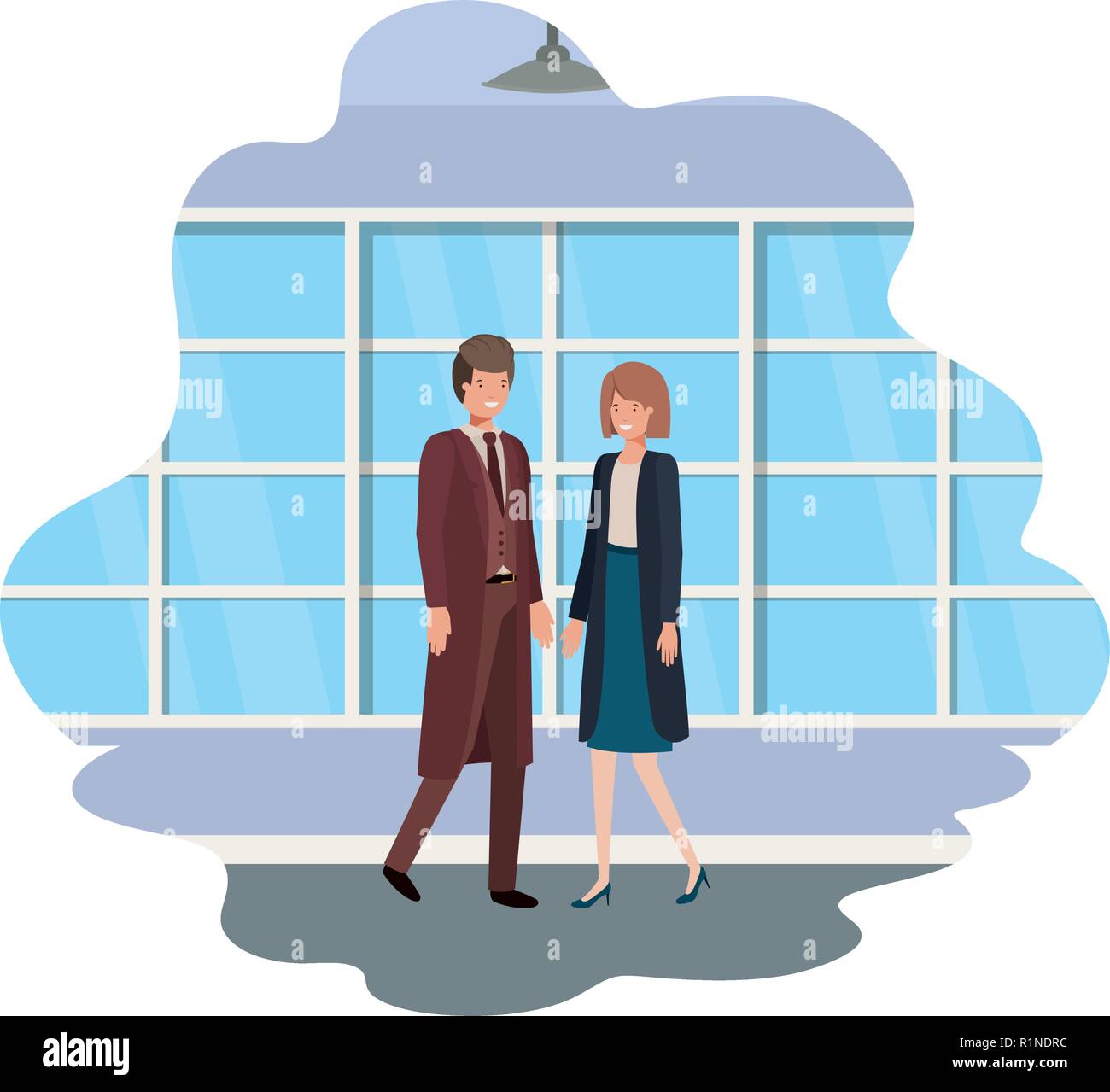 Man standing in hall Stock Vector Images - Alamy