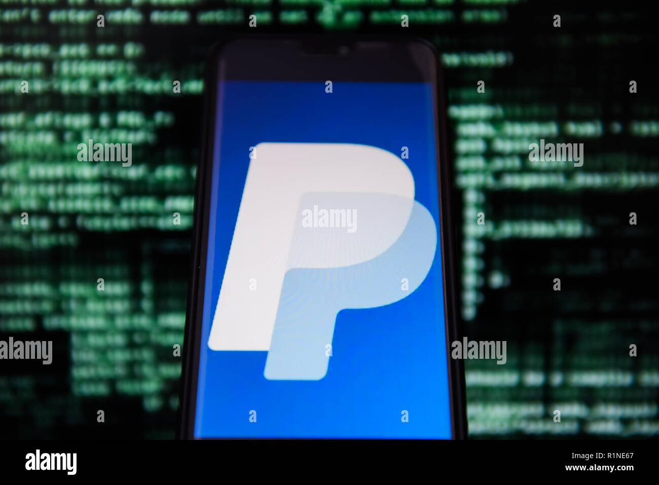 Paypal logo is seen on an android mobile phone Stock Photo - Alamy