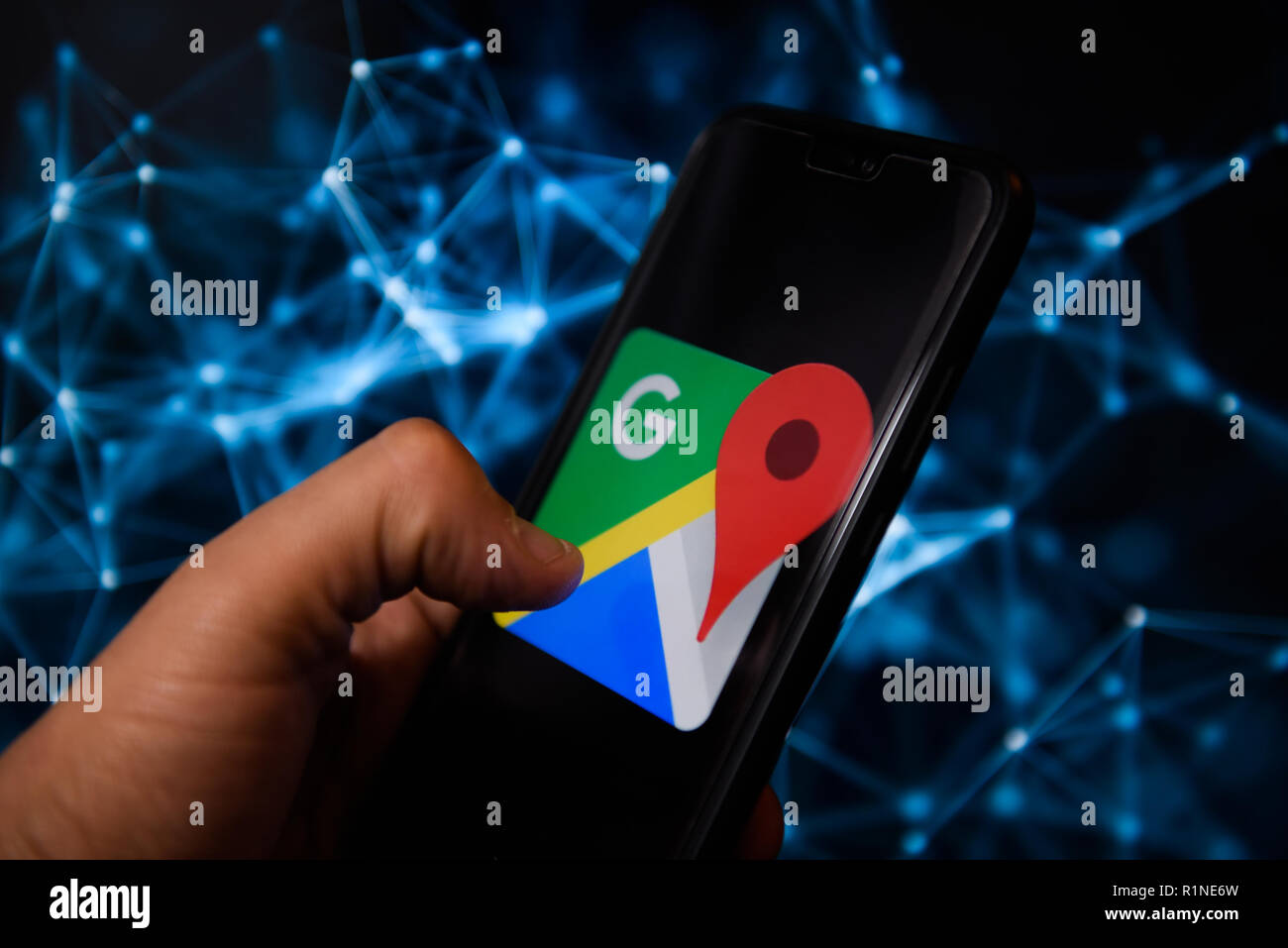 Google maps logo is seen on an android mobile phone Stock Photo - Alamy