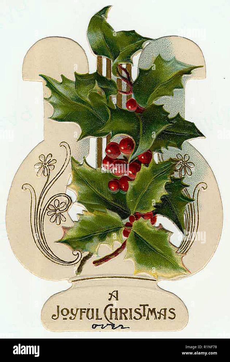 vintage christmas card design Stock Photo - Alamy