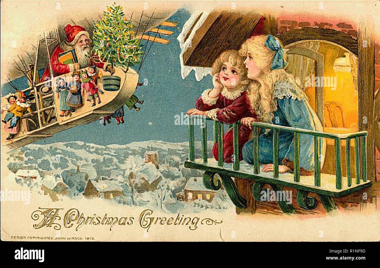 vintage christmas card design Stock Photo - Alamy