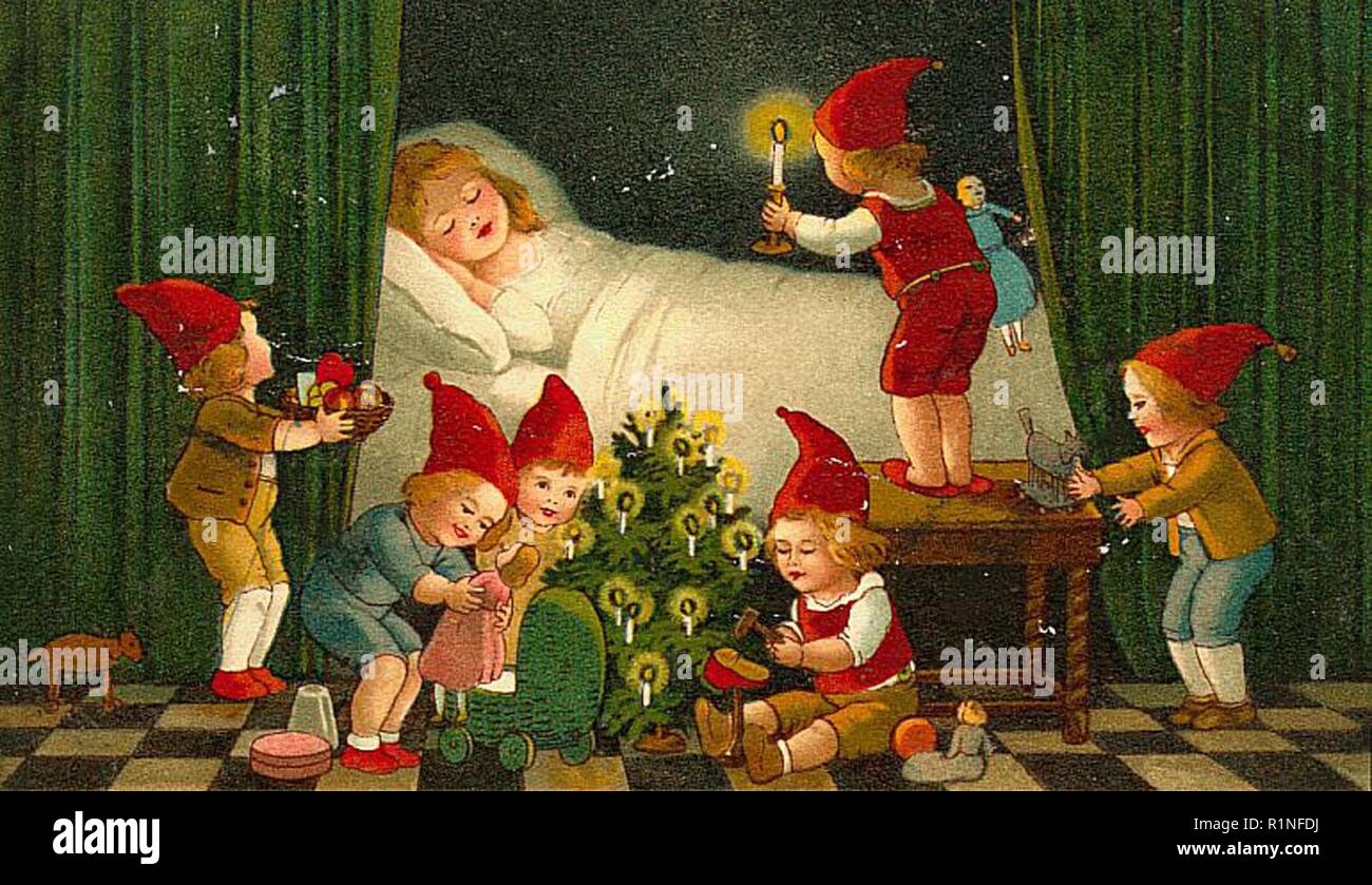 vintage christmas card design Stock Photo - Alamy