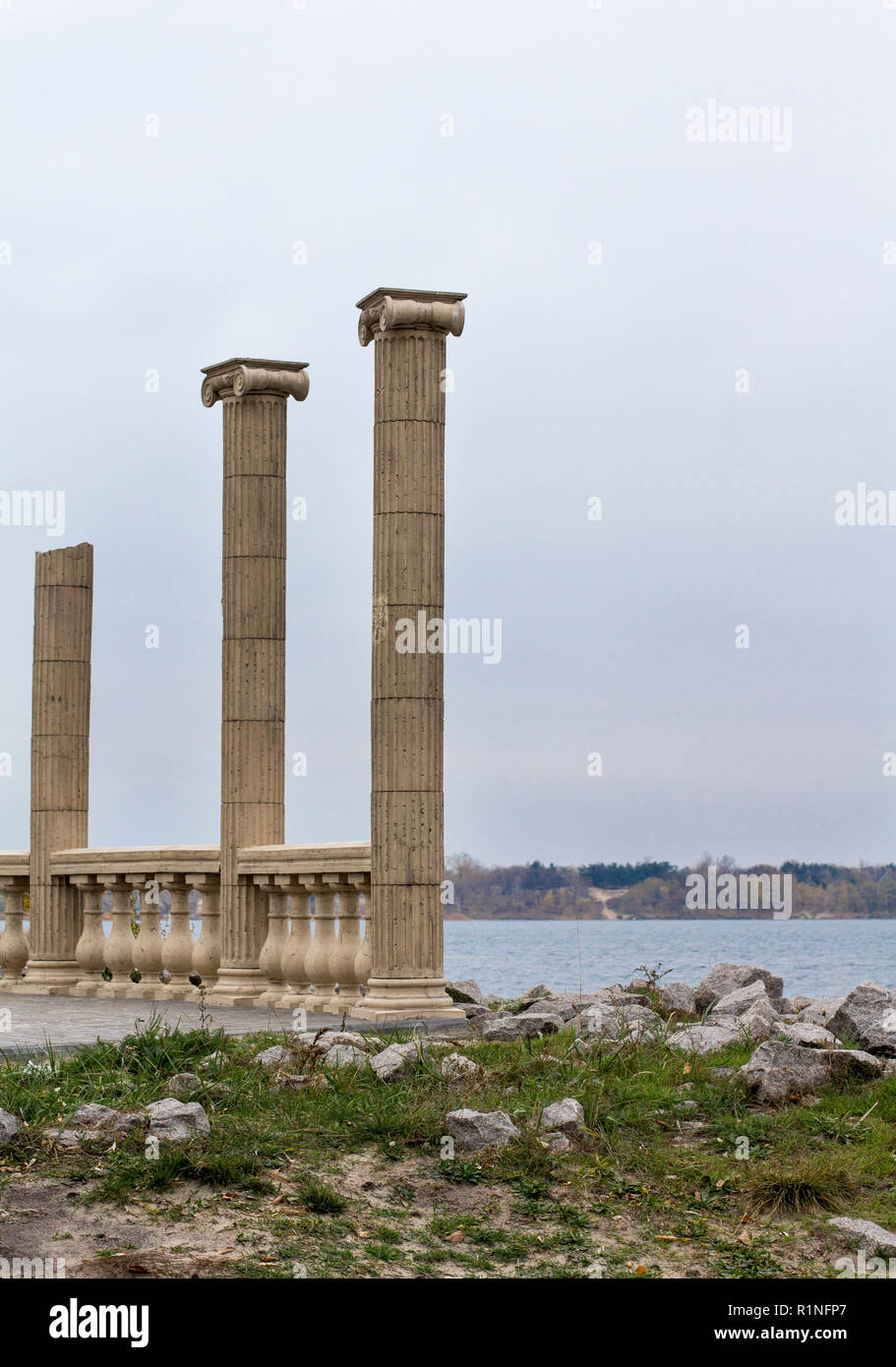 antique columns by the sea Stock Photo - Alamy
