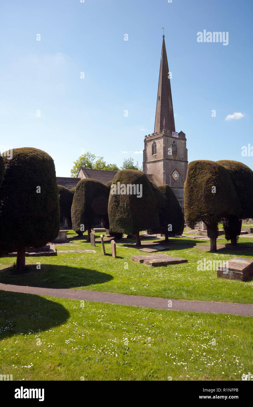 Painswick cotswolds churchyard yew tree hi-res stock photography and ...