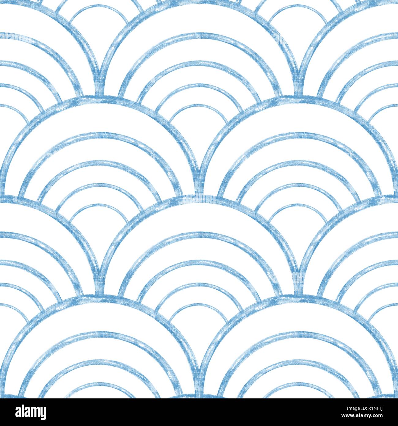 Blue wave seamless pattern. Grunge texture Stock Photo - Alamy