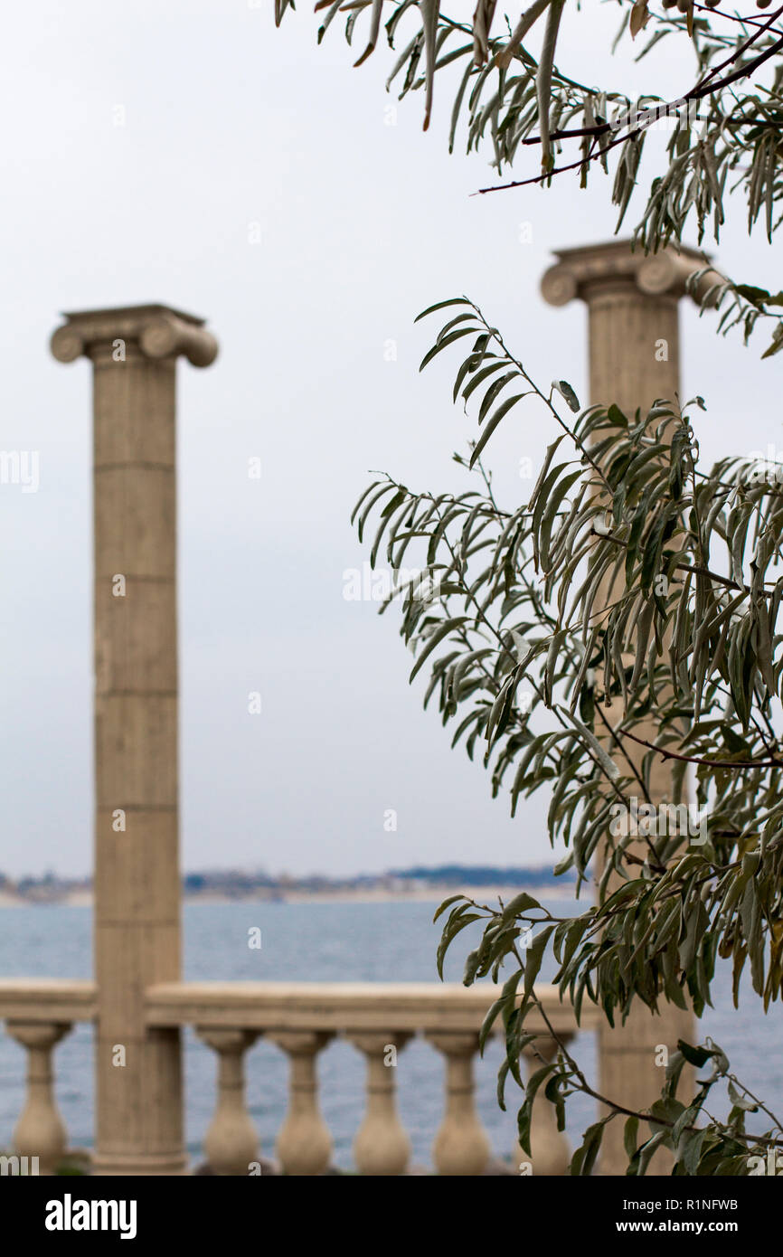 antique columns by the sea Stock Photo - Alamy